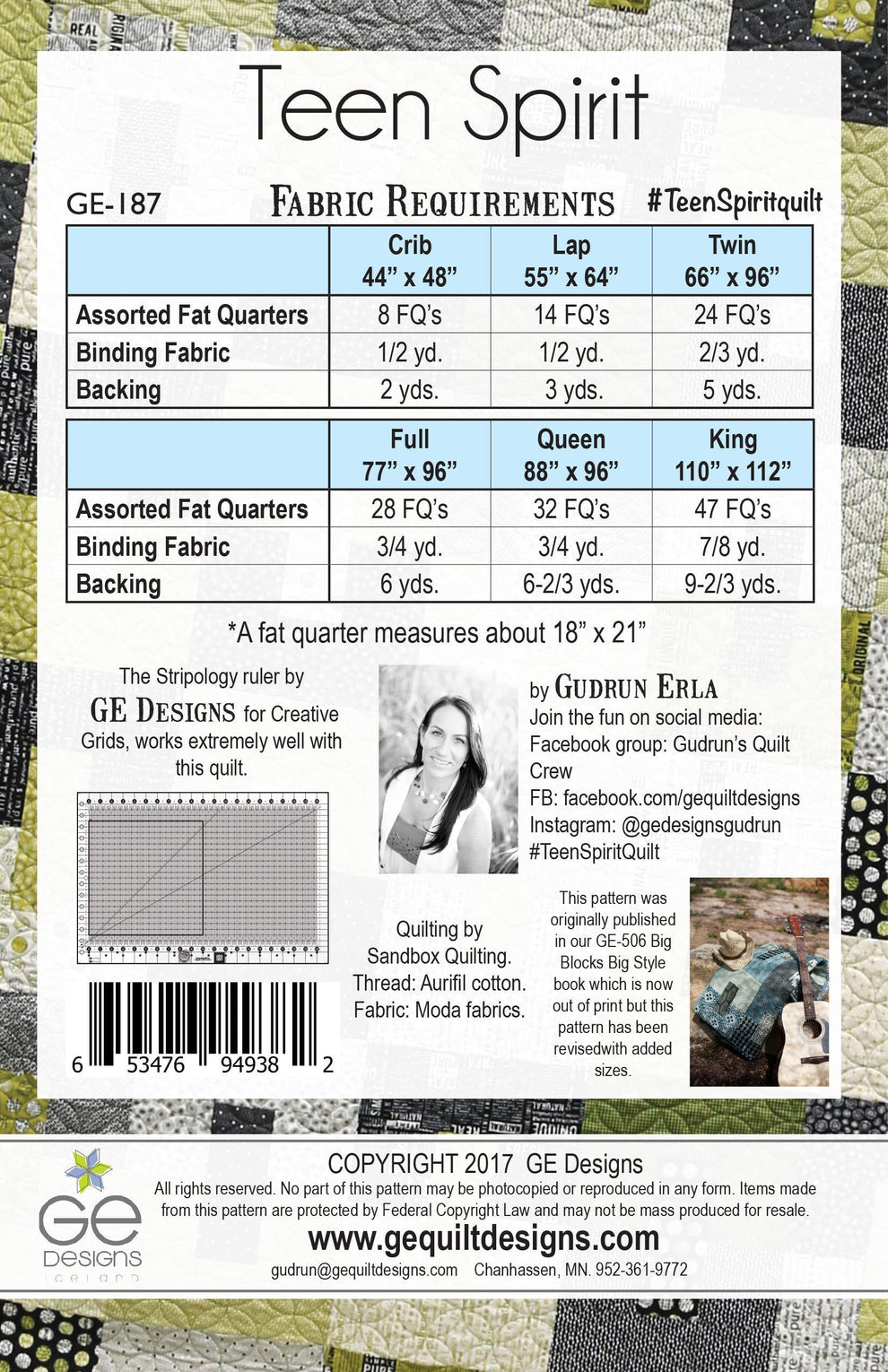 Teen Spirit Quilt Pattern 187 – Five Sisters Quilt Shop